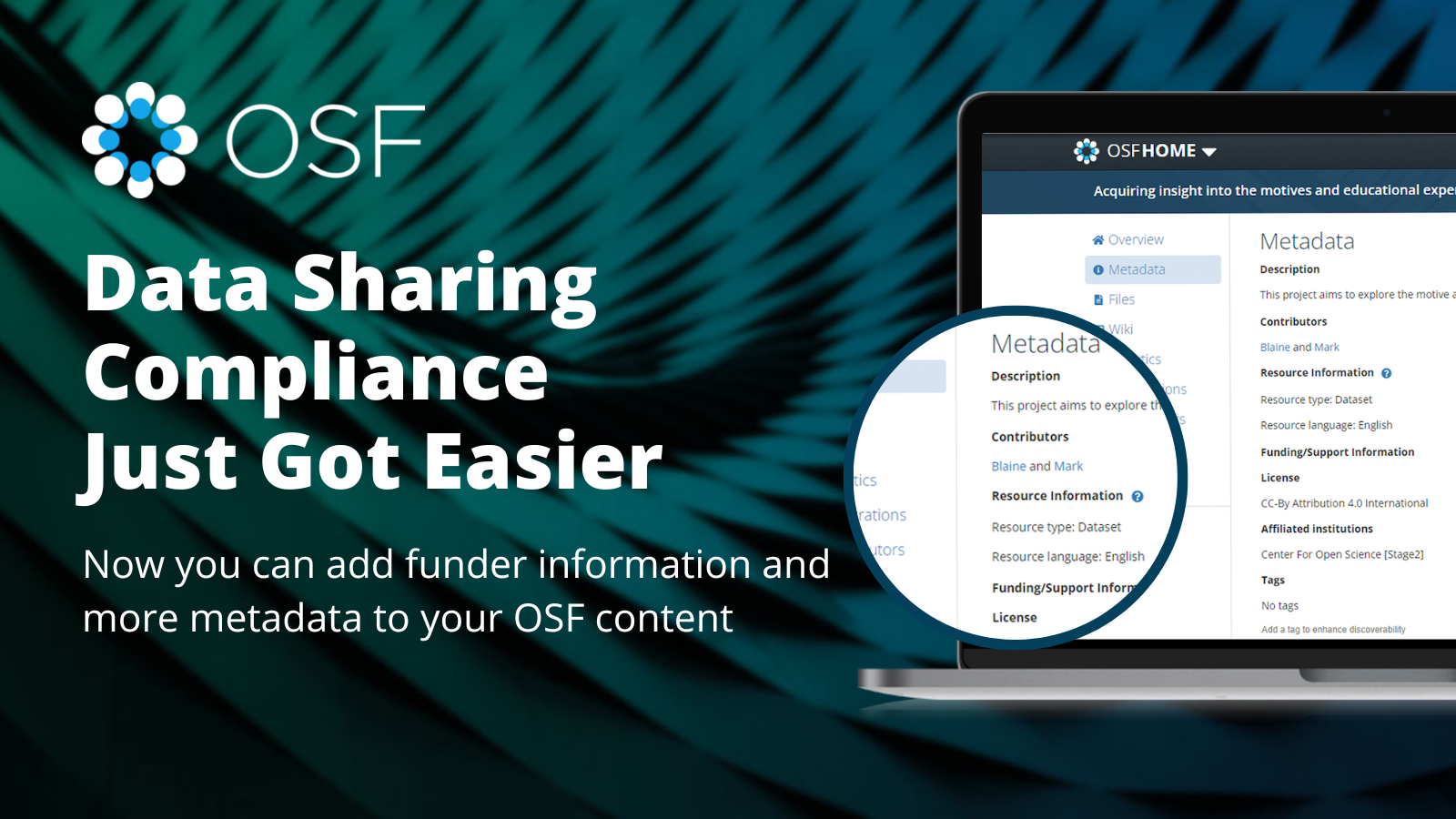 New Osf Metadata To Support Data Sharing Policy Compliance